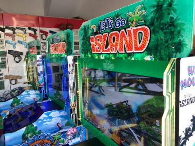 China Parque de diversões comercial indoor Let's Go Island Pequena televisão de arcade máquina de jogo de tiro de vídeo arma para crianças crianças FEC à venda