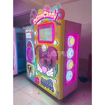 Cina PlayFun Custom Commercial Multi-Language Touch Screen facile da usare Automatica Fully Cotton Candy Vending Machine Robot in vendita