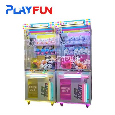 China PlayFun Indoor Cheap Arcade Games Transparent Claw Machine New Design Claw Crane Machine for Video Game City for sale