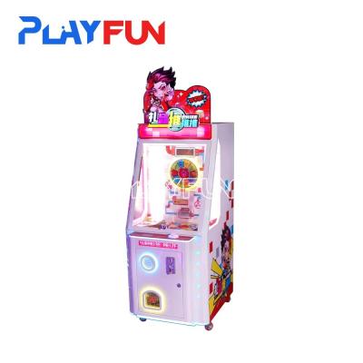 China PlayFun Coin Pusher Operated Arcade Games Gift Kids Family Entertainment LEG-O Prize Gift Pusher Machine for Amusement Parks for sale