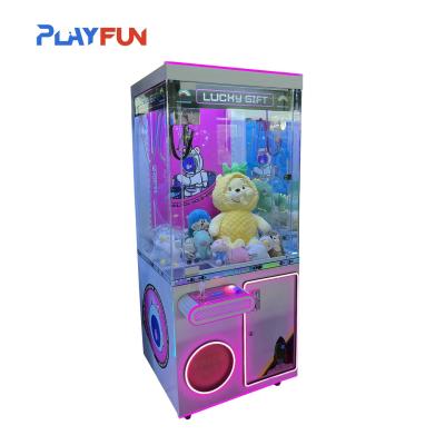China PlayFun Hot Sales Lucky Gift Coin Operated Plush Toy Doll Arcade Claw Crane Machine for Sale for sale