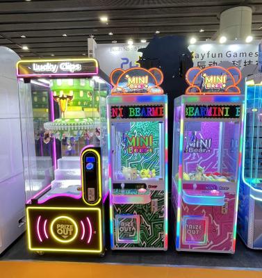 中国 LEDディスプレイ付き ミニベア クローマシン 小児 玩具 クレーン クローマシン ビル 紙幣 硬貨 賞金機 販売のため