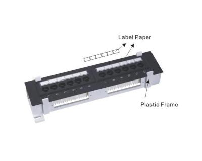 China 10 Inch 12 Ports Patch Panel(With Plastic Frame) for sale