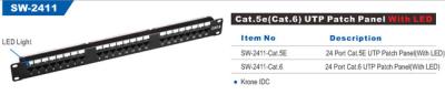 China cat.5e(cat.6a)utp patch panel with LED for sale