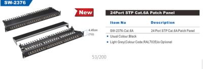 China 24port STP cat.6A patch panel for sale