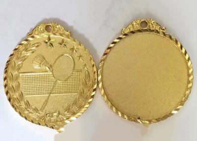 China Gold Plated Casting Metal Sports Medals Custom Zinc Alloy For Badminton Match for sale