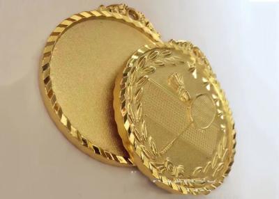 China Gold Plated Casting Metal Sports Medals Custom Zinc Alloy For Badminton Match for sale