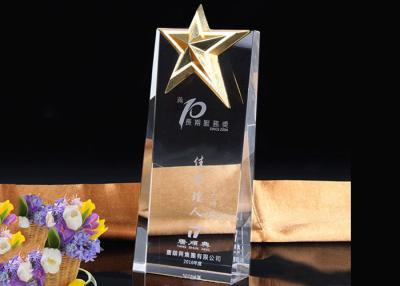 Cina Uso di cristallo di celebrazione del partito della tazza del trofeo di forma quadrata con il pentagramma del metallo in vendita