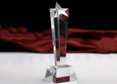 China Simple Design Engraved Glass Trophy , Team Champions Glass Trophy Cup for sale