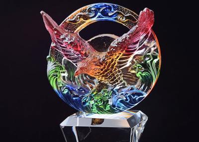 China Troféus e concessões baixos de cristal com esmalte colorido Eagle na parte superior à venda