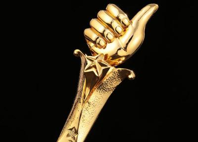 China Shiny Gold Plated Resin Trophy Cup For Winners Custom Logo Accepted for sale