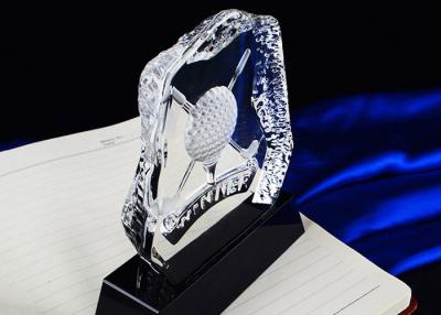 China Troféu de cristal lustrado da bola de golfe K9, troféu feito sob encomenda de Golf Club do logotipo à venda