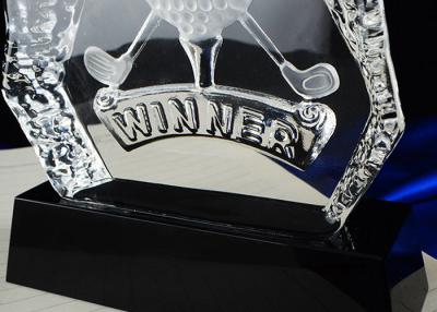 China Troféu de cristal lustrado da bola de golfe K9, troféu feito sob encomenda de Golf Club do logotipo à venda