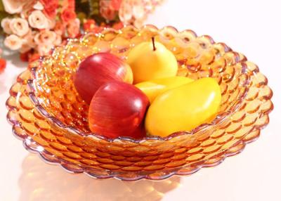 Cina mestieri domestici delle decorazioni di 370*70*120mm, piatto di frutta pratico del vetro soffiato della mano in vendita