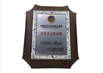 China Chapa de madeira média do protetor da placa de metal como concessões das lembranças na atividade de empresa à venda