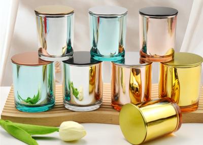 China Black Empty Candle Jars with Lid and Boxes Packaging Glossy Black Glass Candle Jar for sale