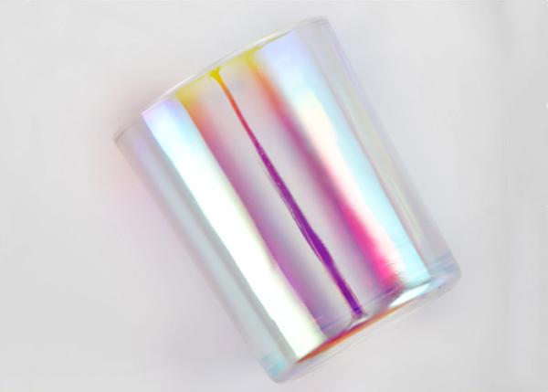 Quality Electroplated Colorful Iridescent Plating Glass Creative Candle Jars for Scented for sale