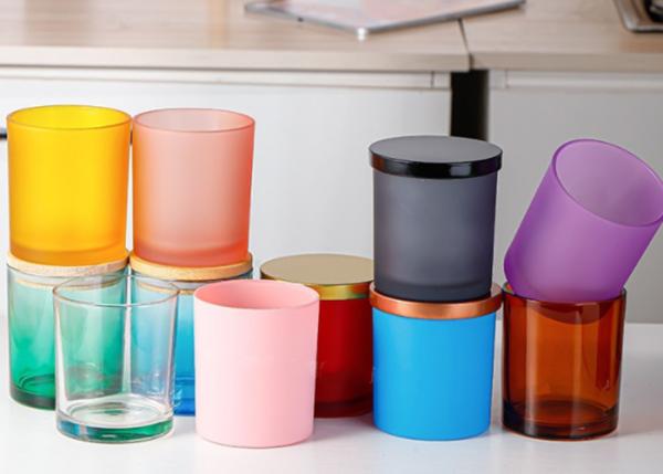 Quality Custom Unique Modern Luxury Candle Jar With Lid Custom Empty Candle Container Glass Jars Luxury for Candle Making for sale