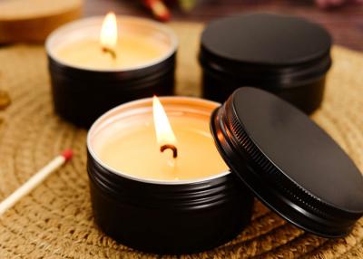 China 15ml 50ml 60ml 100ml 150ml Round Empty Tin Can Black Tin Screw Lid Black Aluminum Jar for sale