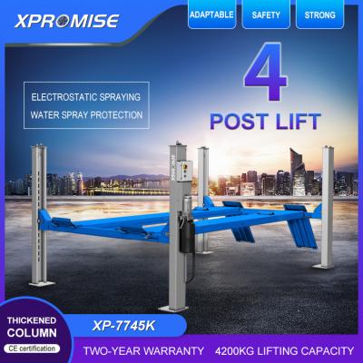 China CE Certified Hydraulic Four Post Car Lift Can 3D Four Wheel Alignment Garage Equipment for sale