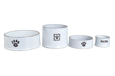 Cina Il cane ceramico personale sostenibile lancia forma rotonda con il supporto in vendita
