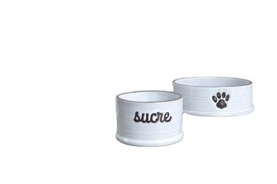 Cina Il cane ceramico personale sostenibile lancia forma rotonda con il supporto in vendita