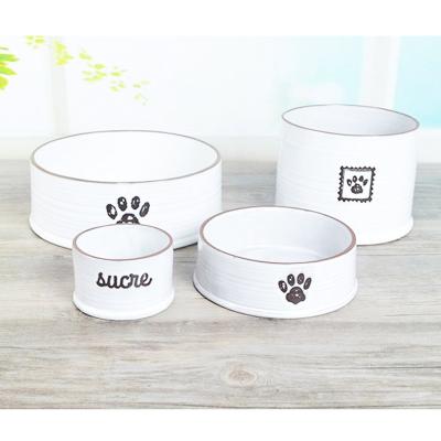 Cina Il cane ceramico personale sostenibile lancia forma rotonda con il supporto in vendita