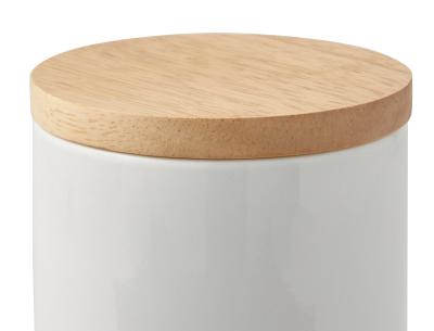 Cina Barattolo ceramico dell'ossequio del cane del biscotto del biscotto, coperchio ceramico di Cat Treat Canister With Wood in vendita