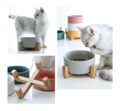 Cina Ciotola ceramica di marmo arrotondata dell'animale domestico con stile elevato del Giappone del supporto stampata in vendita