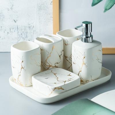 Cina Gli accessori di lusso su ordinazione del bagno della ceramica, bagno di marmo mette per il regalo domestico dell'hotel in vendita