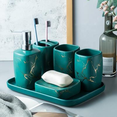 Cina Gli accessori di lusso su ordinazione del bagno della ceramica, bagno di marmo mette per il regalo domestico dell'hotel in vendita