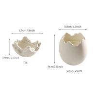 China Egg Shape Ceramic Candle Container 100ml with Lid for Home Decoration and Gift for sale