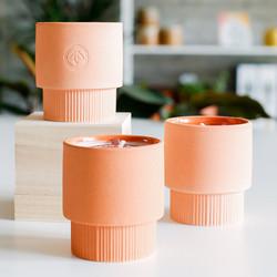 Cina Matte Terracotta Ceramic Candle Jar per l'OEM della decorazione dell'hotel del ristorante in vendita
