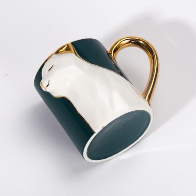 Cina Tazze di caffè ceramiche fatte a mano con capacità del modello 400ml del fronte di Fox in vendita