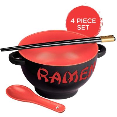 Cina Ciotola ceramica stampata su ordinazione di ramen messa per forma rotonda della tagliatella della minestra in vendita