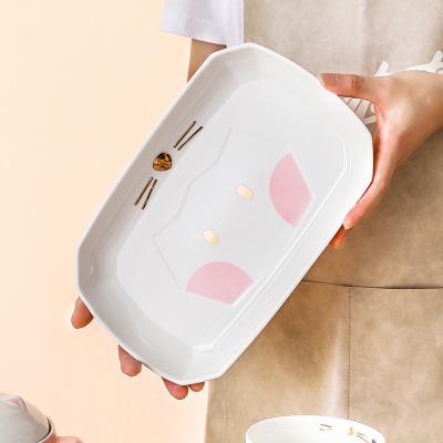 Cina Piatto ceramico della ciotola dell'insieme delle stoviglie del fumetto nordico per la cena domestica sostenibile in vendita