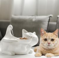 China 2L Ceramic Pet Water Fountain Automatic Cat Water Bowl Quiet Pump 5V for sale