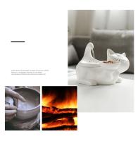 China 2L Ceramic Pet Water Fountain Automatic Cat Water Bowl Quiet Pump 5V for sale