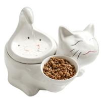 China 2L Ceramic Pet Water Fountain Automatic Cat Water Bowl Quiet Pump 5V for sale