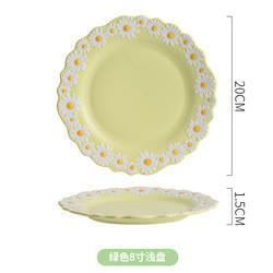 Cina Daisy Underglaze Ceramic Dessert Plates, insieme di cena ceramico di faenza per l'alimento dell'insalata in vendita