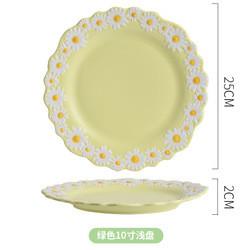 Cina Daisy Underglaze Ceramic Dessert Plates, insieme di cena ceramico di faenza per l'alimento dell'insalata in vendita