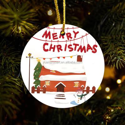 Cina L'albero di Natale d'attaccatura ceramico su ordinazione orna per la decorazione di festa di festival in vendita