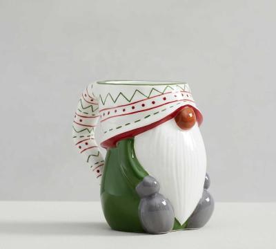 Cina le tazze ceramiche del latte di 12oz 350ml passano il sollievo di verniciatura 3D per il Natale festivo in vendita