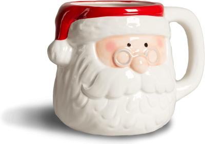 Cina 3D Santa Claus Ceramic Anniversary Gift Mug per l'OEM del regalo di Natale in vendita