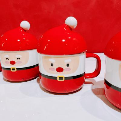 Cina Il regalo ceramico lucido sveglio di anniversario aggredisce Santa Shape For Christmas Festival in vendita