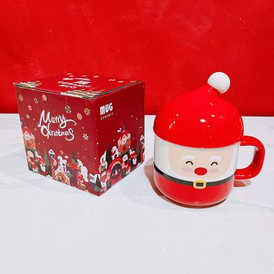 Cina Il regalo ceramico lucido sveglio di anniversario aggredisce Santa Shape For Christmas Festival in vendita