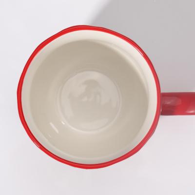 Cina Dipinto a mano puro del regalo del fumetto delle tazze da caffè ceramiche sveglie promozionali del barboncino in vendita