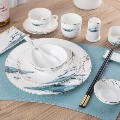 Cina Insieme ceramico del piatto del contenitore di regalo, insieme rotondo del padellame della porcellana dell'insieme delle stoviglie in vendita