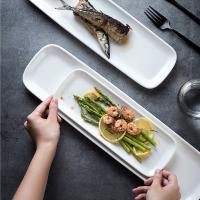 China White Ceramic Dinnerware Set 4 Piece Round Porcelain Plate Soup Dish Serving Platter for sale