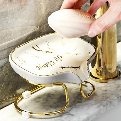 Cina Glazed Ceramic Bathroom Soap Dispenser Farmhouse Counter Decor in vendita